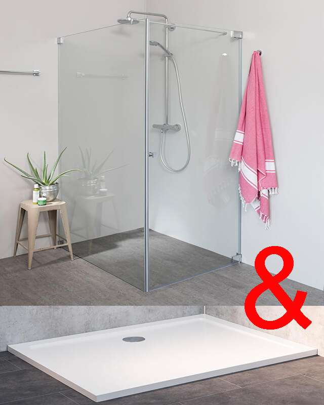 Duschkabine 120x90 komplett mit Wanne & Siphon - G1SX-SL1290